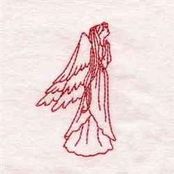 Angel Redwork Embroidery Design | AnnTheGran.com