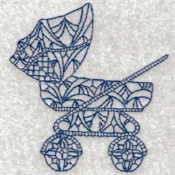 Vintage Baby Pram Embroidery Design | AnnTheGran.com
