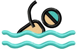 Swimmer Stick Figure Embroidery Design | AnnTheGran.com