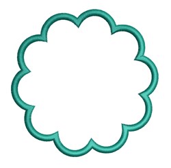 Applique Scallop Edge Circle Embroidery Design | AnnTheGran.com
