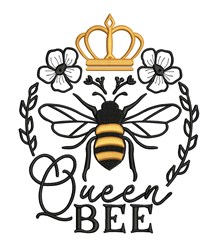 Queen Bee Embroidery Design | AnnTheGran.com