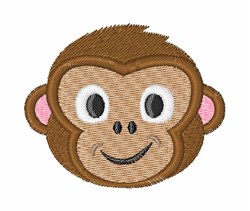 Monkey Face Embroidery Design | AnnTheGran.com