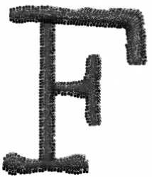 Typewriter Letter F Embroidery Design | AnnTheGran.com