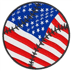 US Flag Baseball Embroidery Design | AnnTheGran.com