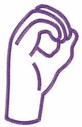 Sign Language O Embroidery Design | AnnTheGran.com