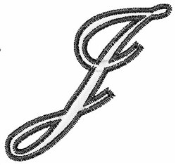 Cursive Upper Case J Embroidery Design | AnnTheGran.com