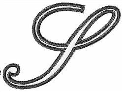 Cursive Upper Case S Embroidery Design | AnnTheGran.com