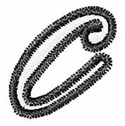 Cursive Lower Case c Embroidery Design | AnnTheGran.com