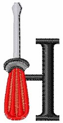 Tools Alphabet H Embroidery Design | AnnTheGran.com