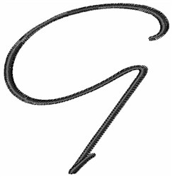 Cursive Upper Case G Embroidery Design | AnnTheGran.com