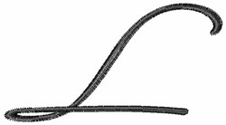 Cursive Upper Case L Embroidery Design | AnnTheGran.com