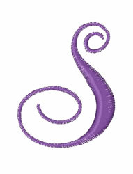 Curly Monogram Font S Embroidery Design | AnnTheGran.com