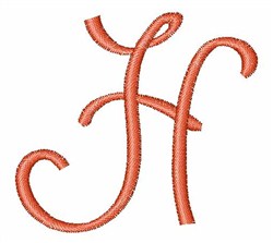 Monogram Curl H Embroidery Design | AnnTheGran.com