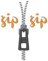 Zipper Zip Embroidery Design | AnnTheGran.com