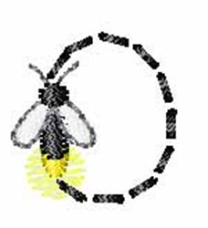 Fireflies Font Lower O Embroidery Design | AnnTheGran.com