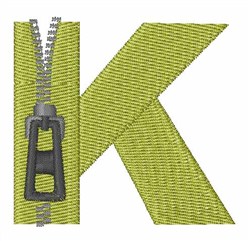 Zipper Font K Embroidery Design | AnnTheGran.com