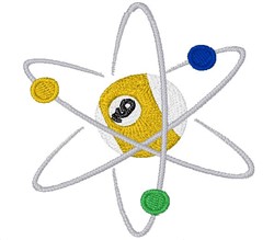 9 Ball Atom Embroidery Design | AnnTheGran.com