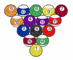 Rack of Pool Balls Embroidery Design | AnnTheGran.com