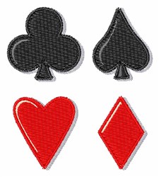 Card Suits Embroidery Design | AnnTheGran.com