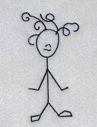 Weird Stick Figure Embroidery Design | AnnTheGran.com