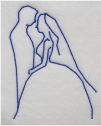 Bridal Couple Embroidery Design | AnnTheGran.com