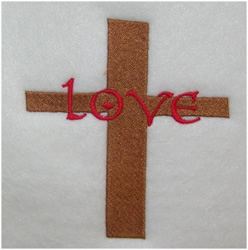 Free Love Cross Embroidery Design | AnnTheGran.com