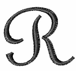 French Script R Embroidery Design | AnnTheGran.com