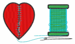 Broken Heart Embroidery Design | AnnTheGran.com