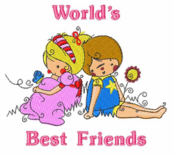 Best Friends Embroidery Design | AnnTheGran