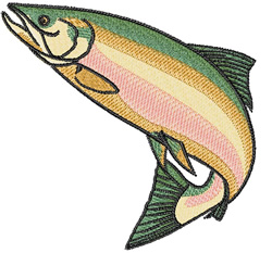 Salmon Embroidery Design | AnnTheGran.com