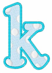 Lowercase k Embroidery Design | AnnTheGran.com