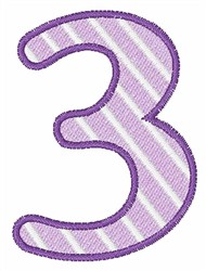 Numeral 3 Embroidery Design | AnnTheGran.com