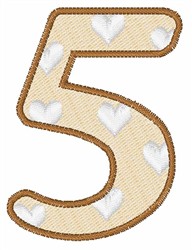 Numeral 5 Embroidery Design | AnnTheGran.com