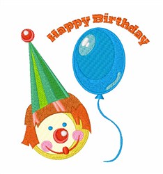 Clown Birthday Wishes Embroidery Design | AnnTheGran.com