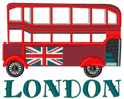 London Bus Embroidery Design | AnnTheGran.com