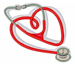 Stethoscope Heart Embroidery Design | AnnTheGran.com