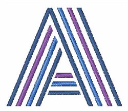 Line Up Font A Embroidery Design | AnnTheGran.com