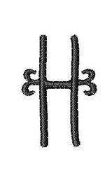 Wrought Iron H Embroidery Design | AnnTheGran.com