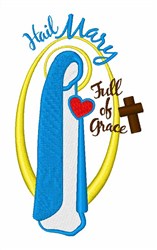 Hail Mary Embroidery Design | AnnTheGran.com