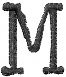 Typewriter Letter M Embroidery Design | AnnTheGran.com
