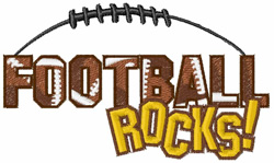 Football Rocks! Embroidery Design | AnnTheGran.com