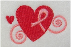 Free Pink Ribbon Heart Embroidery Design | AnnTheGran.com
