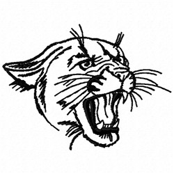 Cougar Head Embroidery Design | AnnTheGran.com