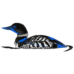 Realistic Loon Embroidery Design | AnnTheGran.com