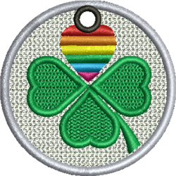 FSL Pride Shamrock Ornament Embroidery Design | AnnTheGran.com