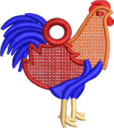 FSL Rooster Embroidery Design | AnnTheGran.com