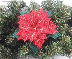 FSL 3D Poinsettia Embroidery Design | AnnTheGran.com