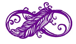 Infinity Symbol & Feather Embroidery Design | AnnTheGran.com