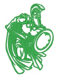 Fighting Trojan Outline Embroidery Design | AnnTheGran.com