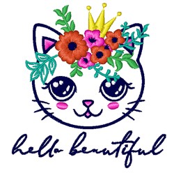 Hello Beautiful Embroidery Design | AnnTheGran.com